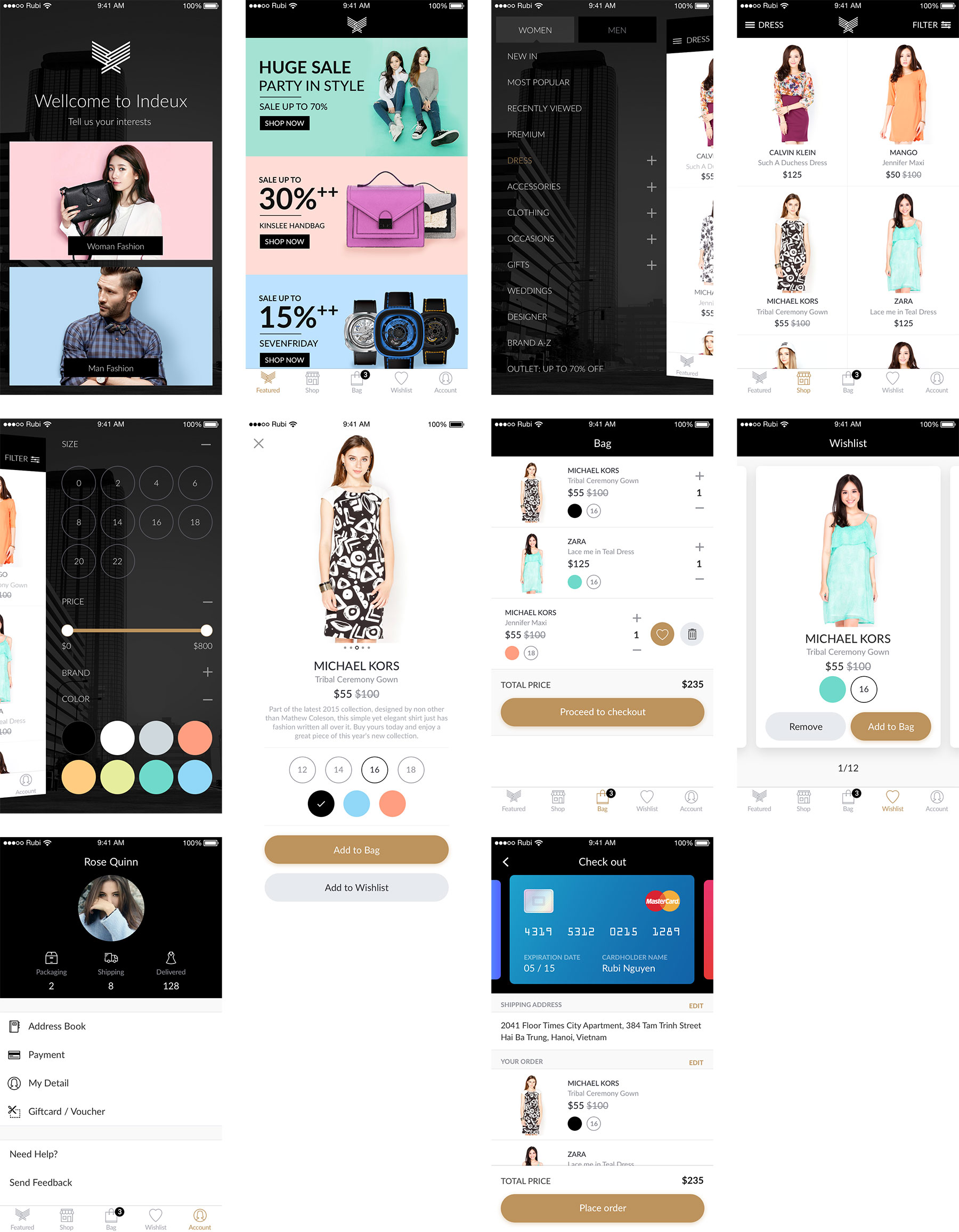 Indeux电商应用界面ui设计素材ui设计ui教程 Uirush素材库net