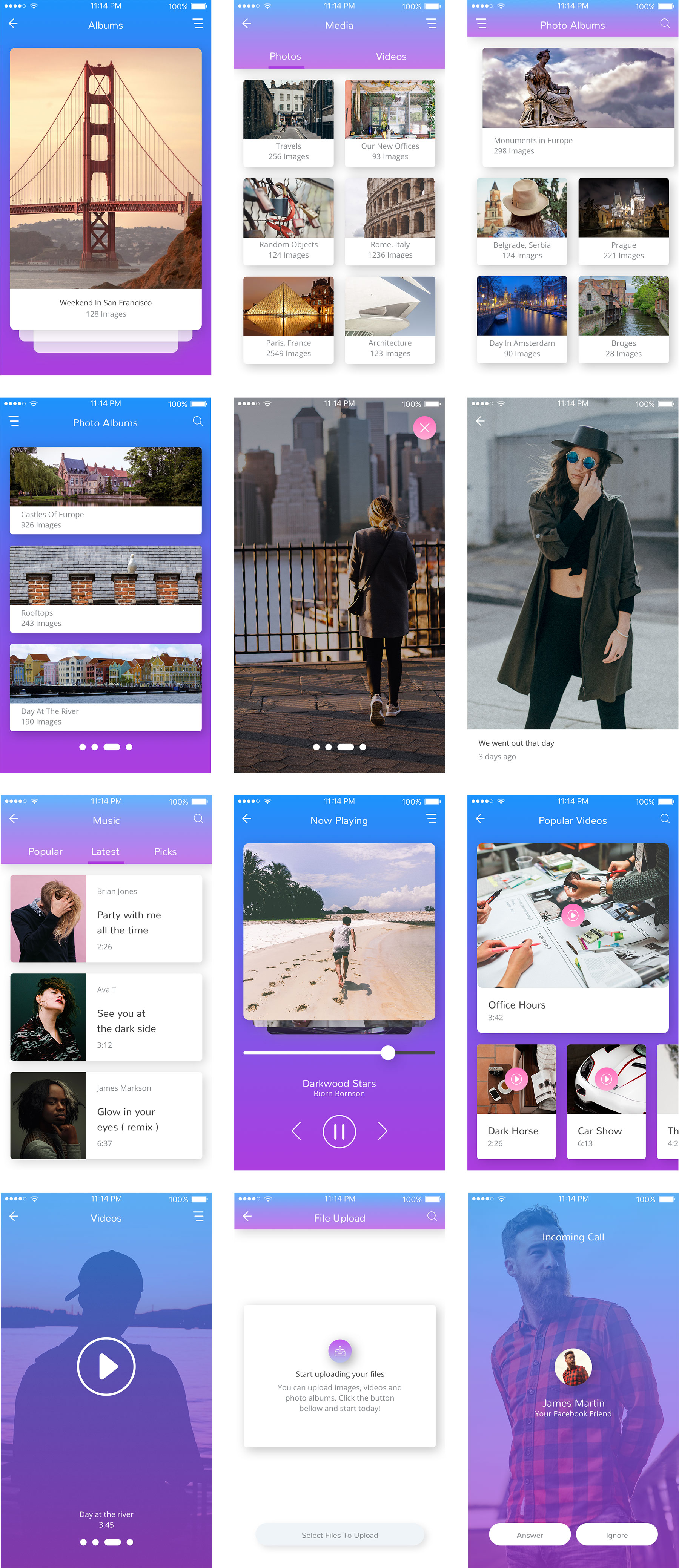 多媒体应用界面UI设计素材_UI设计_UI教程 - Uirush素材库.net