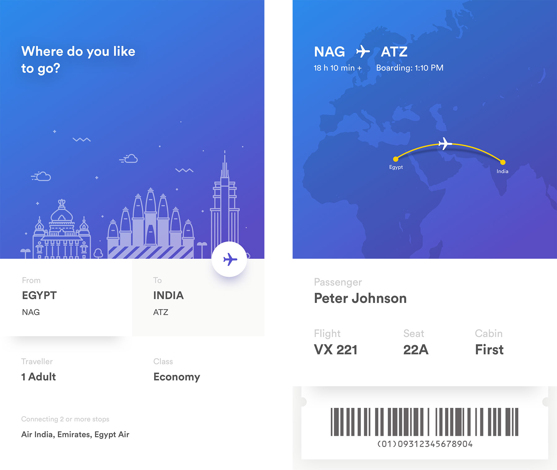 eTicket概念应用界面UI设计素材_UI设计_UI教程 - Uirush素材库.net