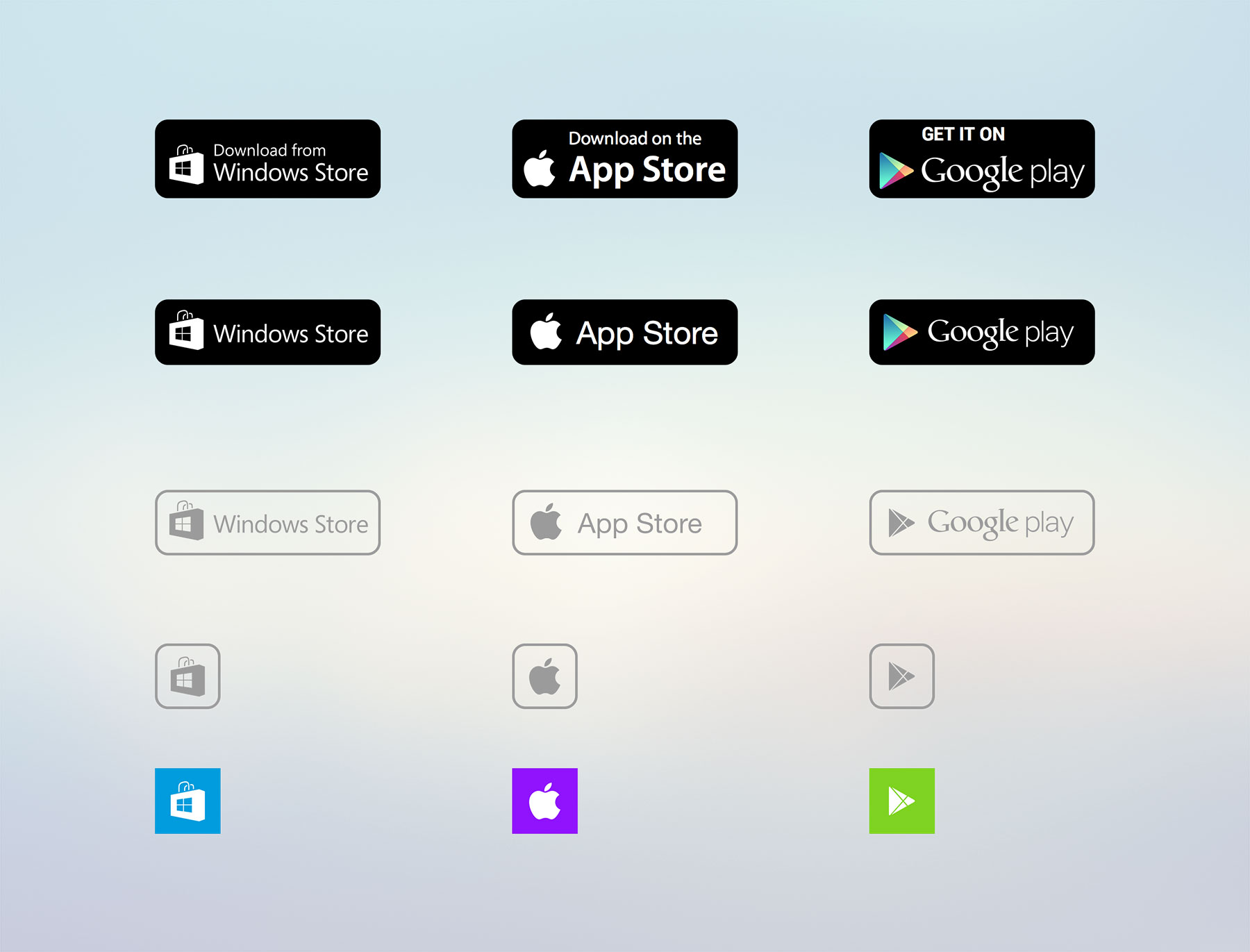 App Store徽章_UI设计_UI教程 - Uirush素材库.net