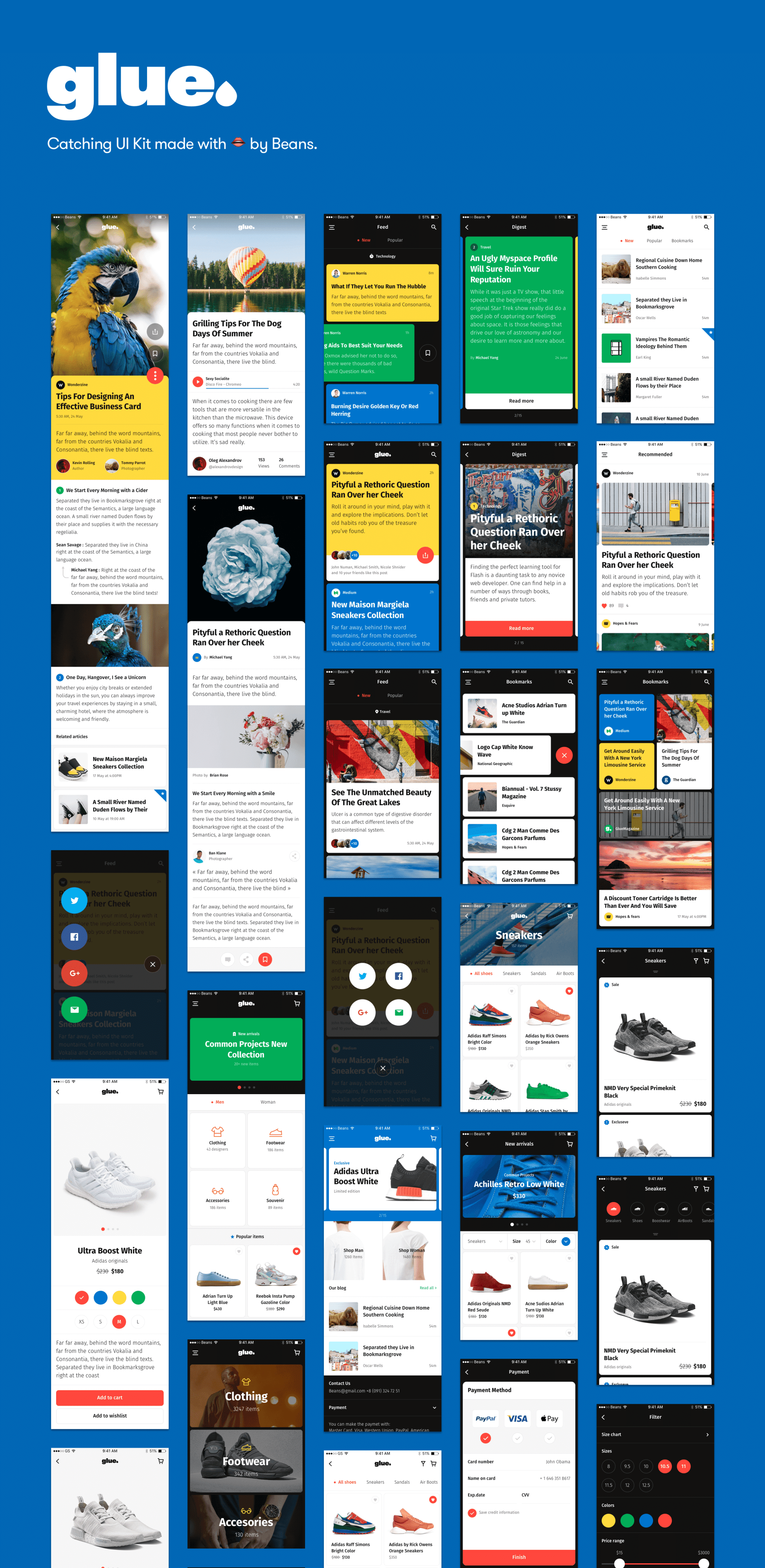 Glue多场景电商App_UI设计_UI教程 - Uirush素材库.net