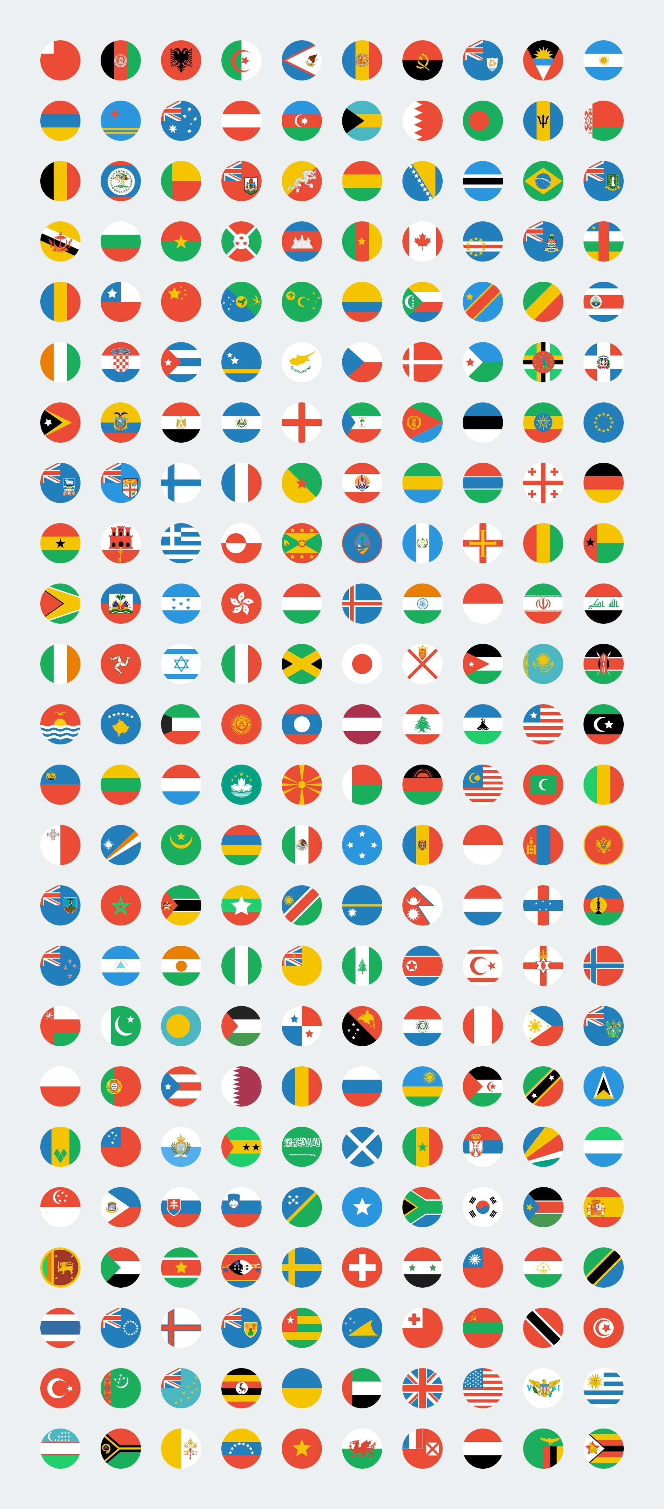 240枚国家国旗图标_UI设计_UI教程 - Uirush素材库.net