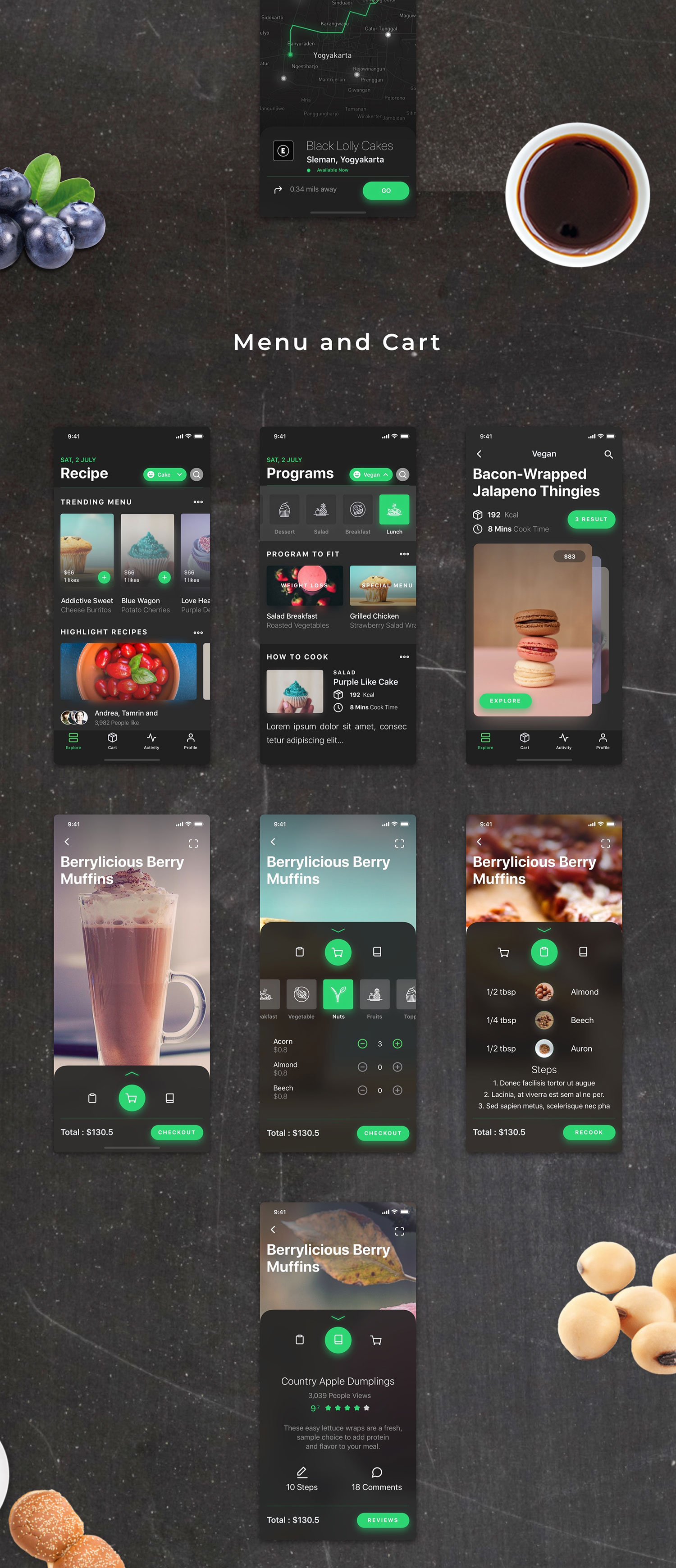 餐厅食物餐饮类App_UI设计_UI教程 - Uirush素材库.net