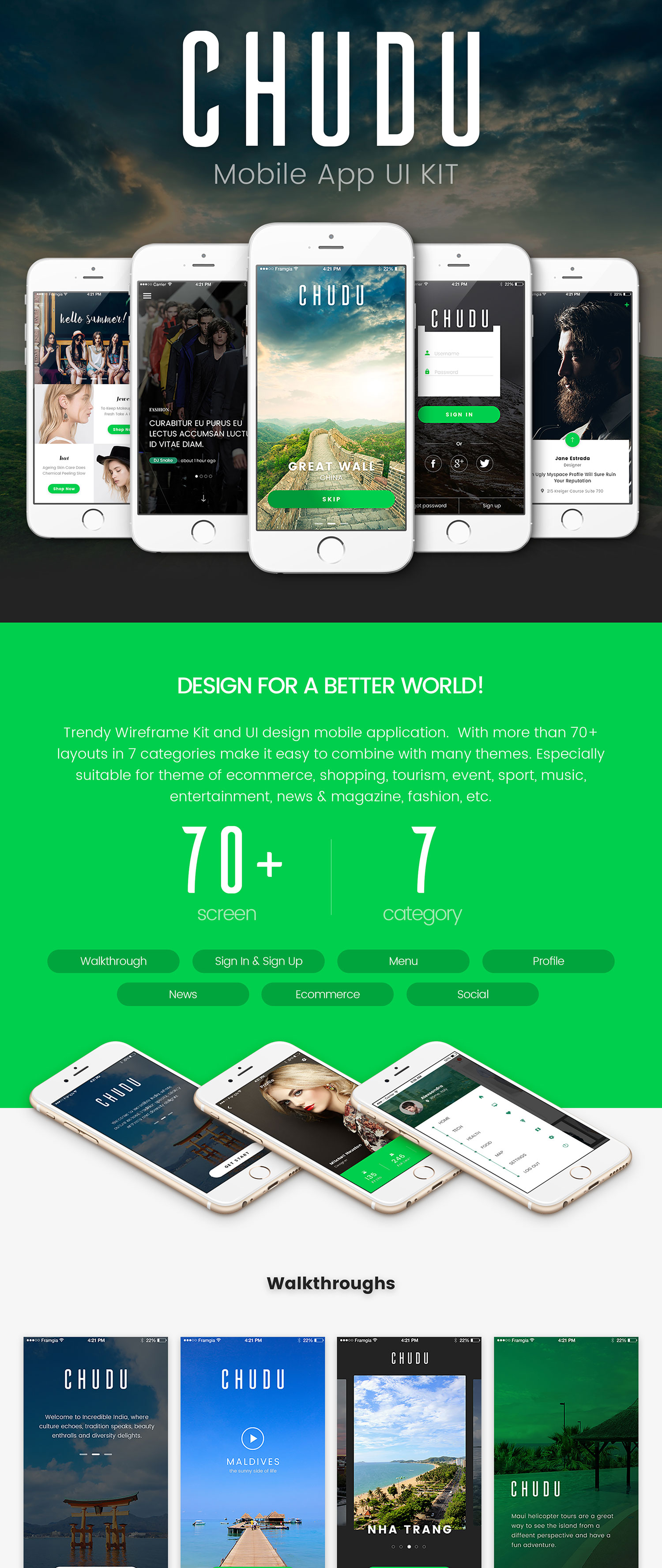 全套绿色系多场景App_UI设计_UI教程 - Uirush素材库.net