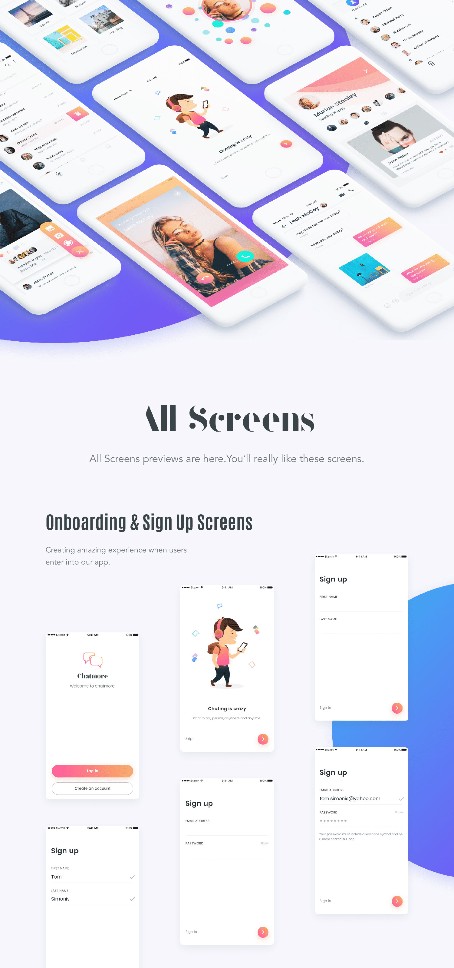 全套社交聊天类App_UI设计_UI教程 - Uirush素材库.net