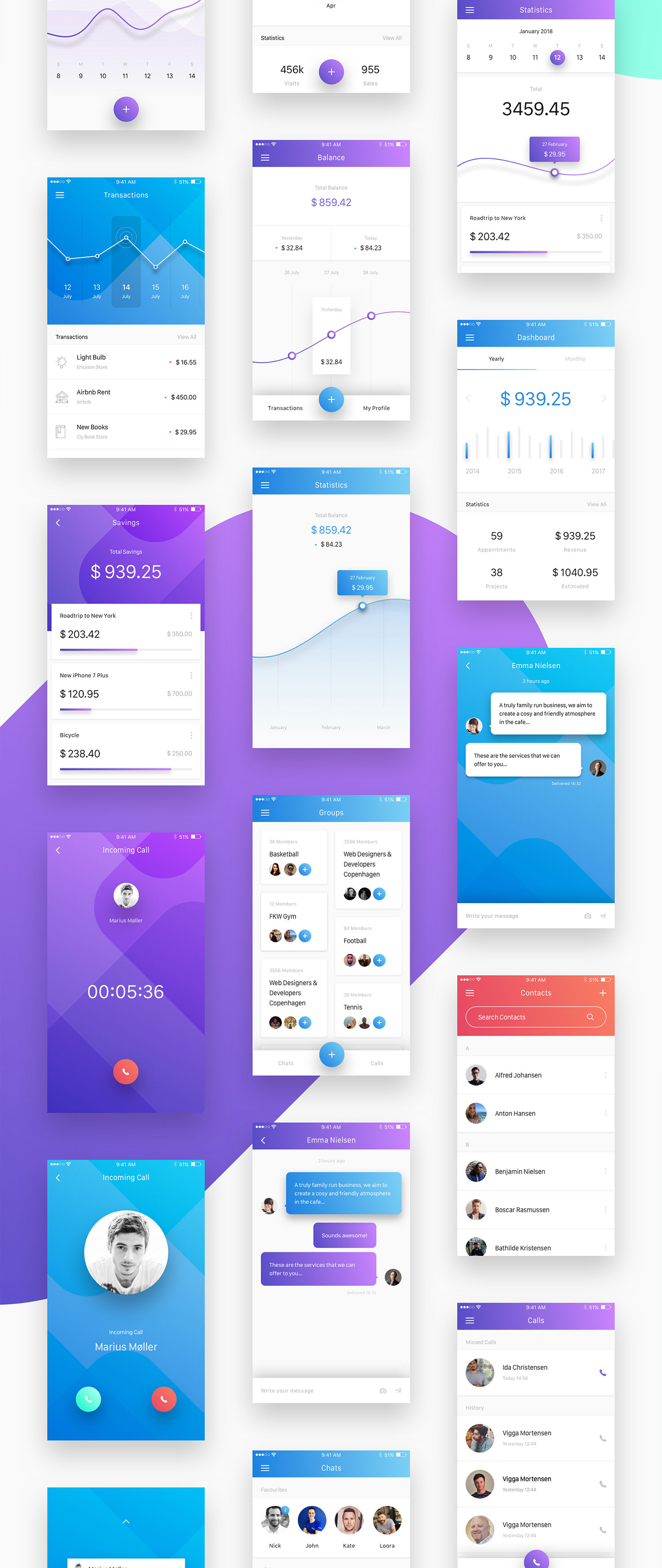 110多屏超全多场景App_UI设计_UI教程 - Uirush素材库.net
