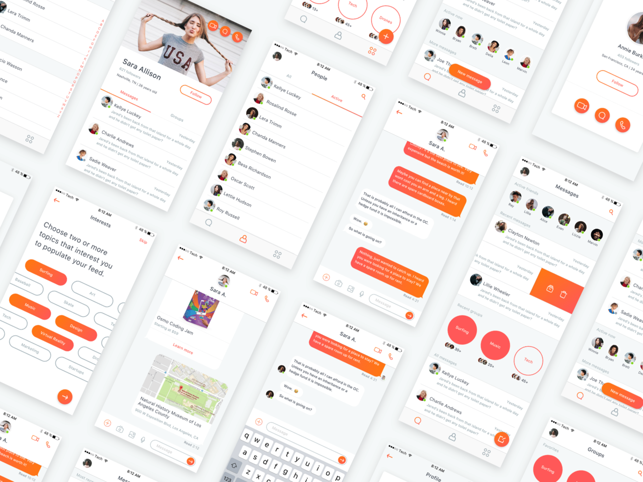 全套聊天类App_UI设计_UI教程 - Uirush素材库.net