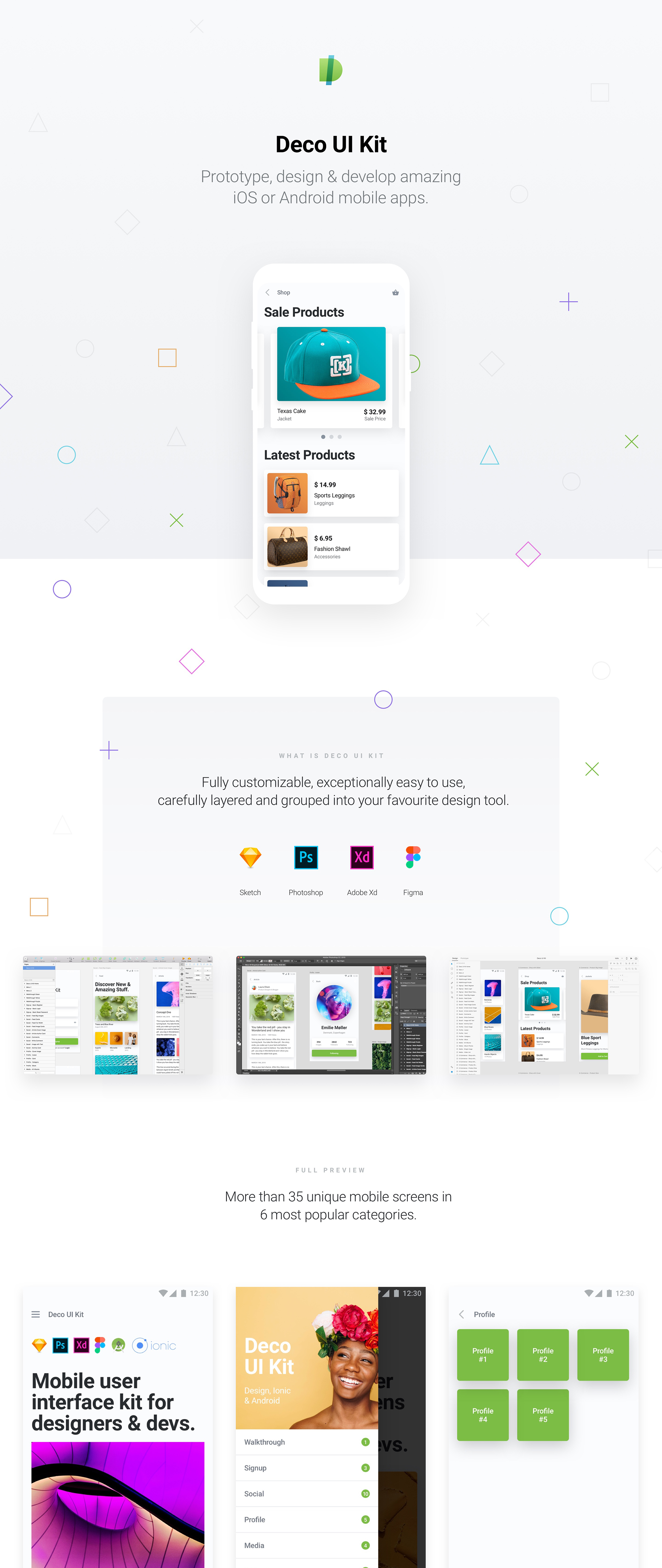全套清新绿电商App_UI设计_UI教程 - Uirush素材库.net