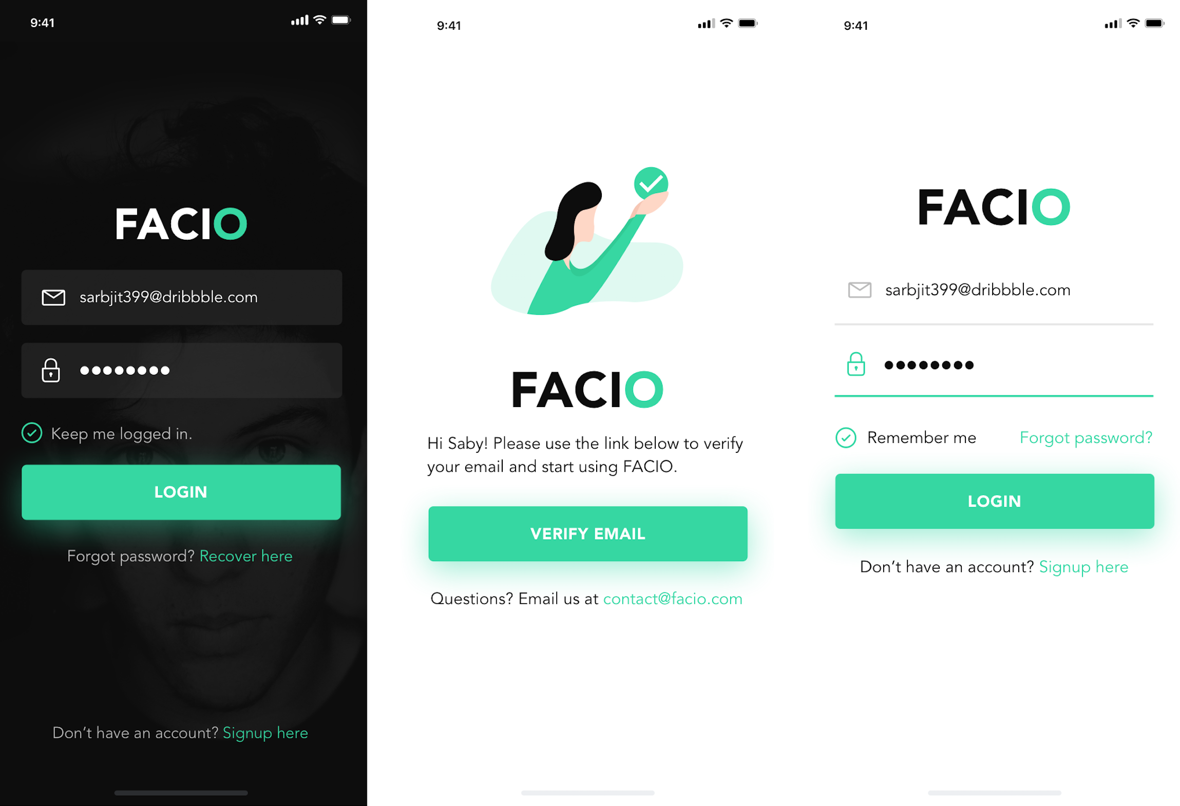 薄荷绿清新登录UI界面_UI设计_UI教程 - Uirush素材库.net